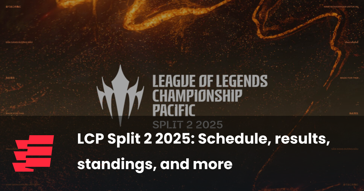 LCP Split 2 2025: Schedule, results, standings, and more | esports.gg