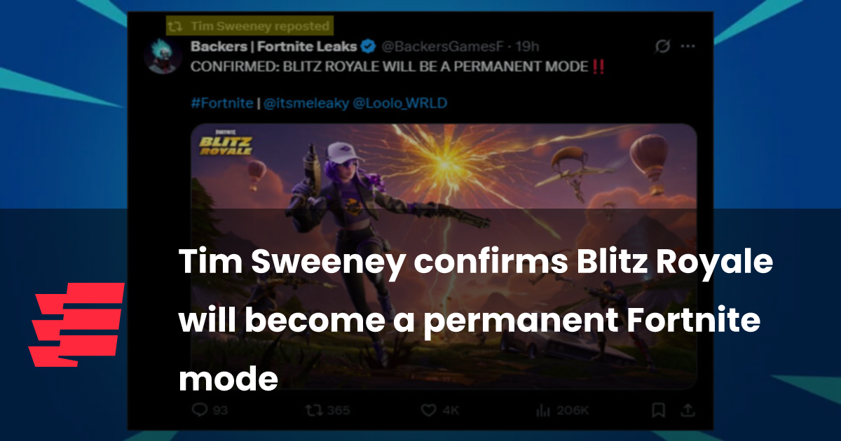Tim Sweeney confirms Blitz Royale will become a permanent Fortnite mode ...